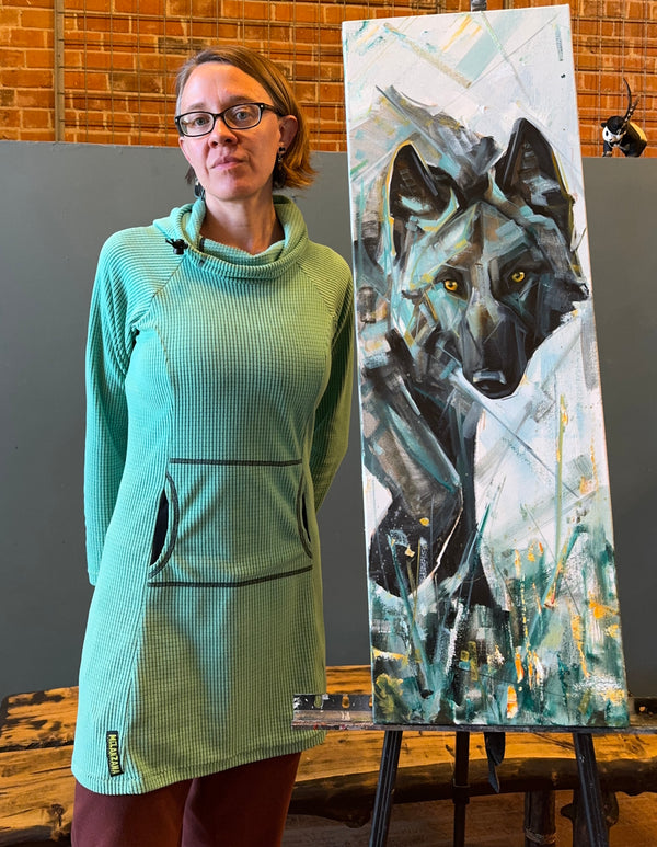 Shadow Wolf 12x36” - Katie Maher Fine Art